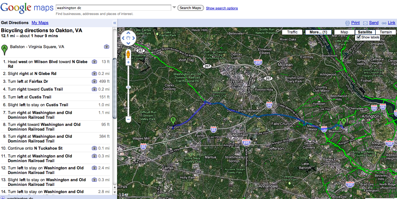 Google Maps Adds Bike Trails - Search Engine Watch