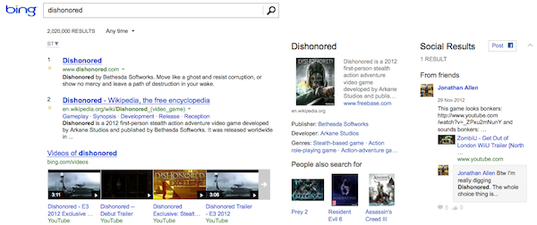 Bing Social Sidebar Gets a Makeover – Search Engine Watch